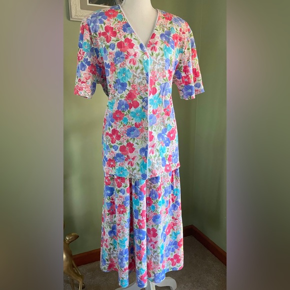 Koret | Skirts | Vintage 8s90s Koret Francisca Floral Skirt Set | Poshmark